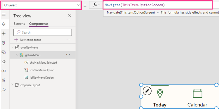 Building a Menu Component in Power Apps - Platforms of Power