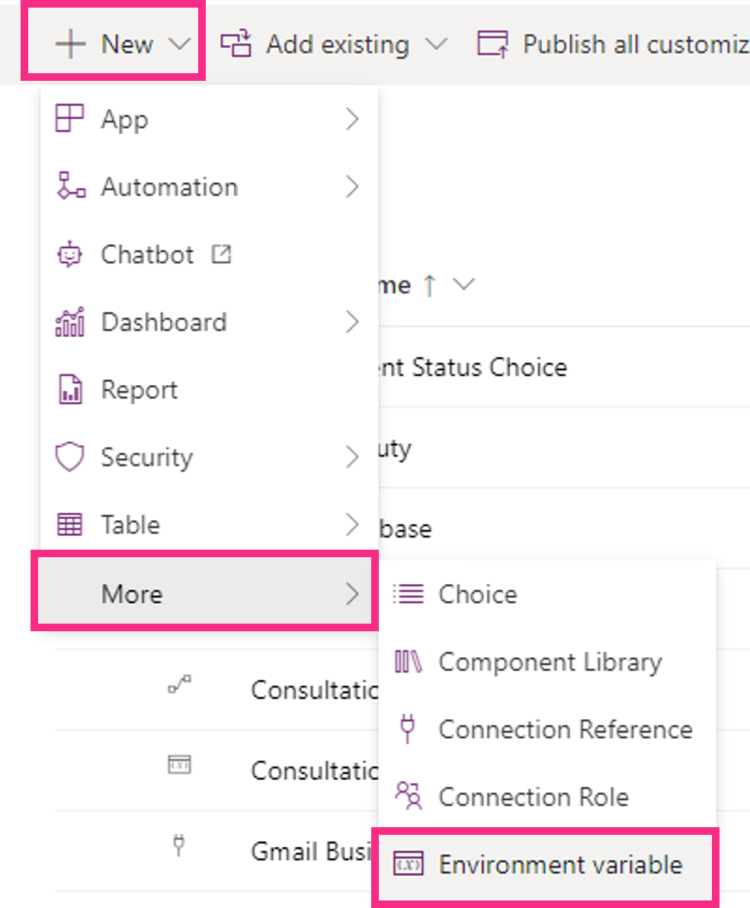 Power Platform Environment Variables - Platforms of Power