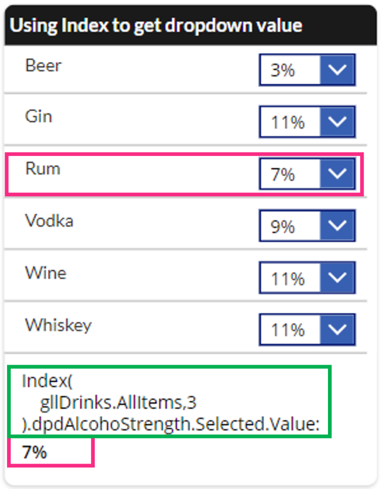 First, Last and Index Functions in Power Apps - Platforms of Power