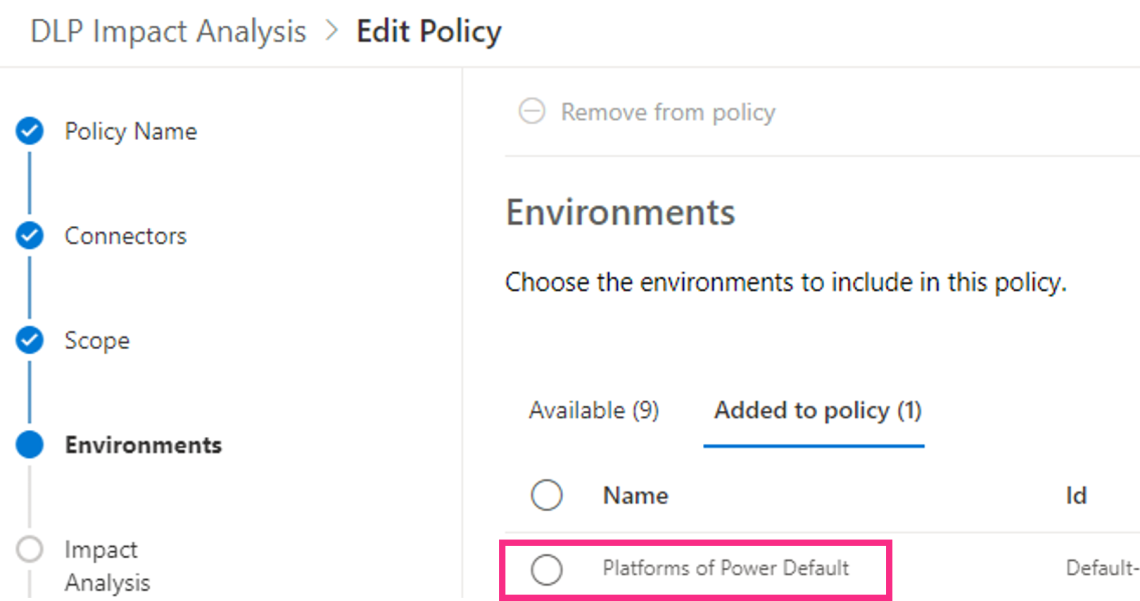 Power Platform DLP Impact Assessment - Platforms of Power