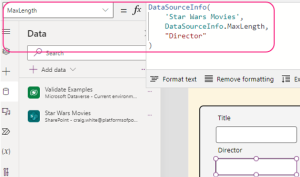 Using The DataSourceInfo Function In Power Apps - Platforms of Power
