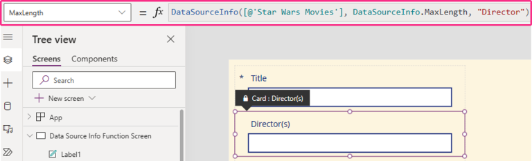 Using The DataSourceInfo Function In Power Apps - Platforms of Power