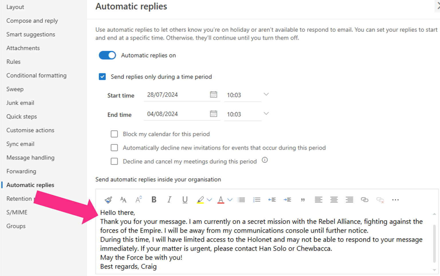 Retrieve a Users Out Of Office Message In Power Apps - Platforms of Power
